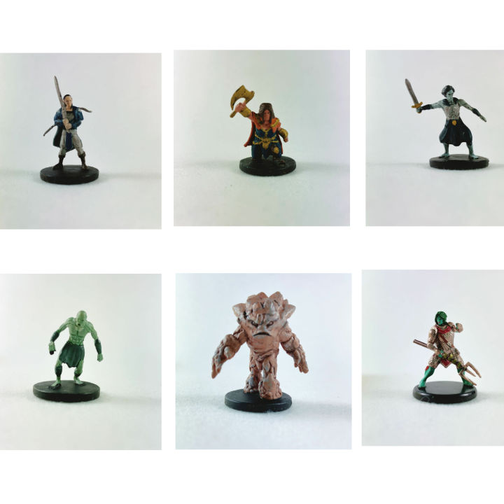 Elemental Evil Series Miniatures Dungeon Miniature Triton FIghter Earth ...