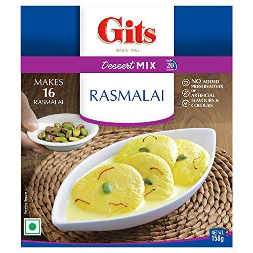Gits Instant Rasmalai Dessert Mix, Pure Veg, Indian Sweet Recipe ...