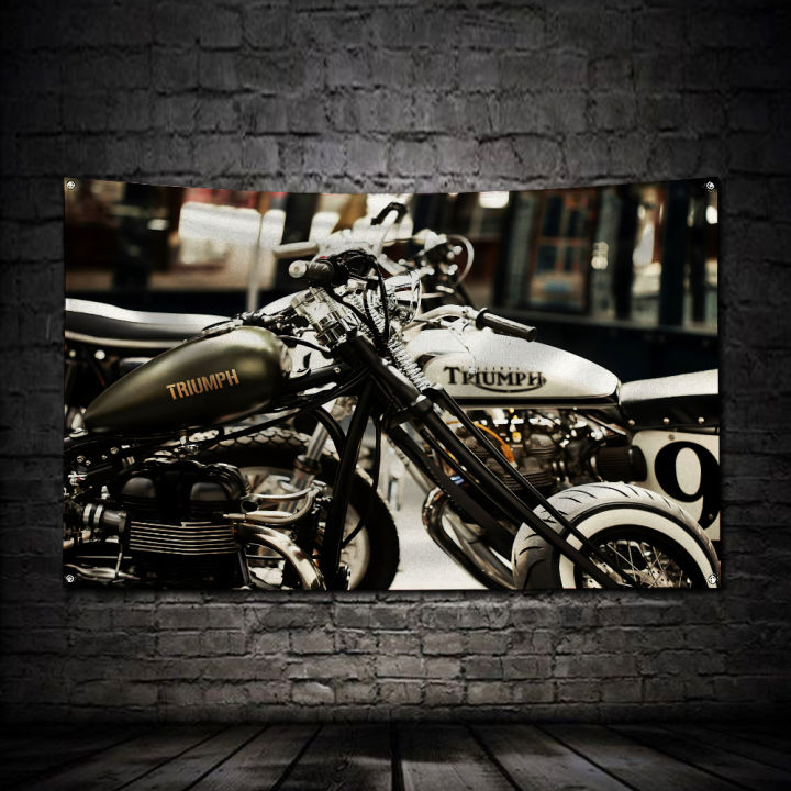 3x5 Ft Motorcycle Racing Flag Polyester Digital PrintingT-Triumphses ...