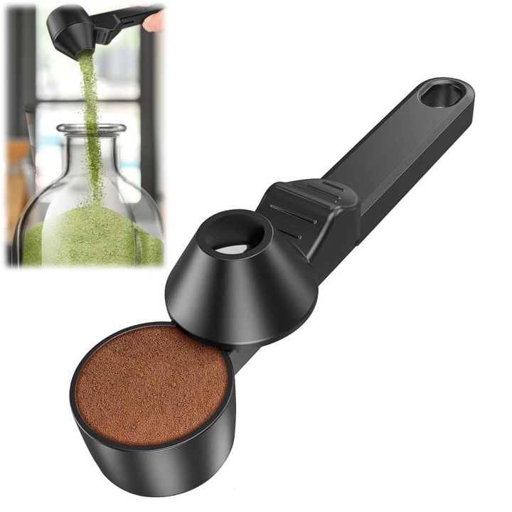 Durable No Spill Coffee Scoop Reusable Sliding Protein Powder Spoon ...