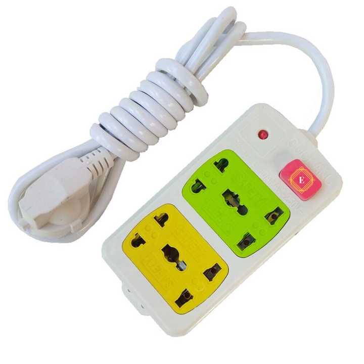 Power Strip AC Plug 5.5 Feet 4 Sockets Wirecode Extension Cord plug ...