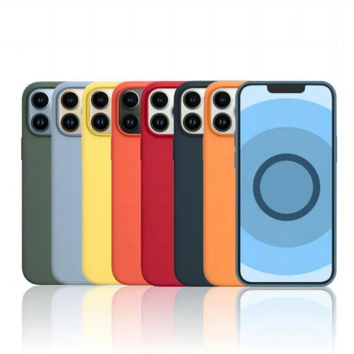 Apple Animation Magsafe Liquid Silicone Magnetic Case For iPhone 12 13 ...