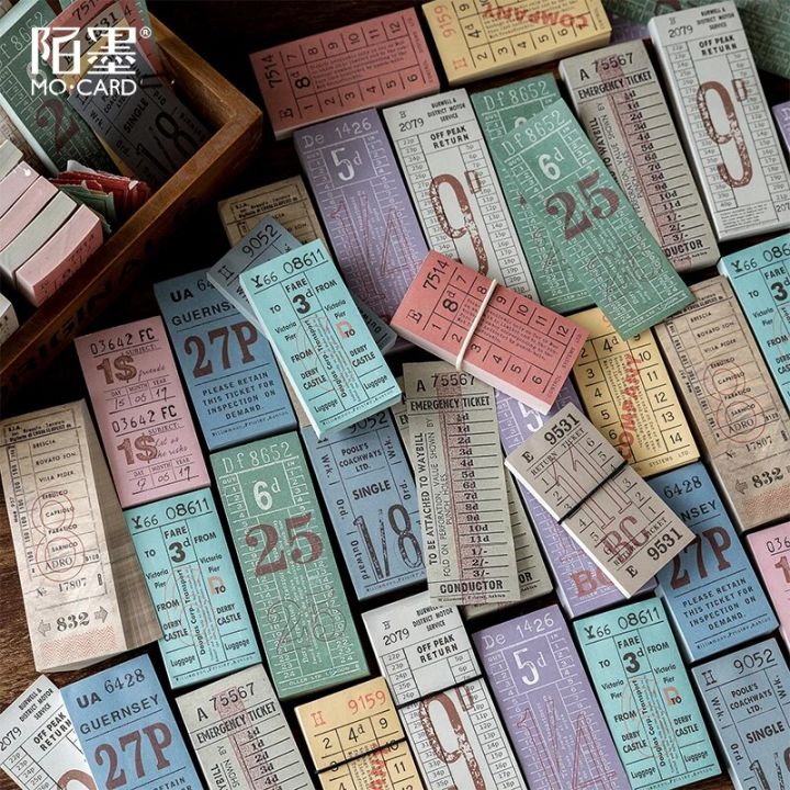 Retro ticket series Memo Pad Sticky Notes Escolar Papelaria School ...