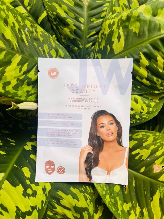 Hyaluronic Acid & Coconut Extract Biodegradable plant-based sheet mask ...