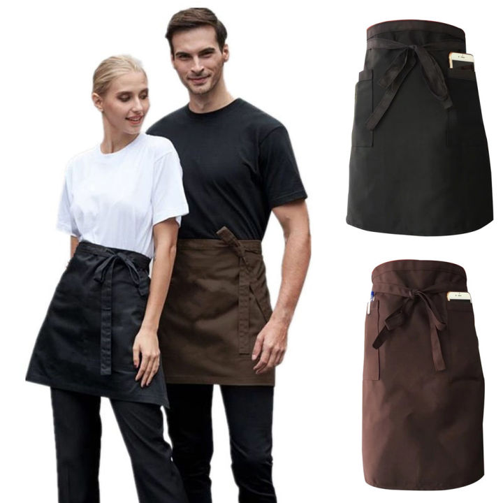 1 Pcs Kitchen Cooking Apron Work Dining Half-Length Short Waist Apron ...