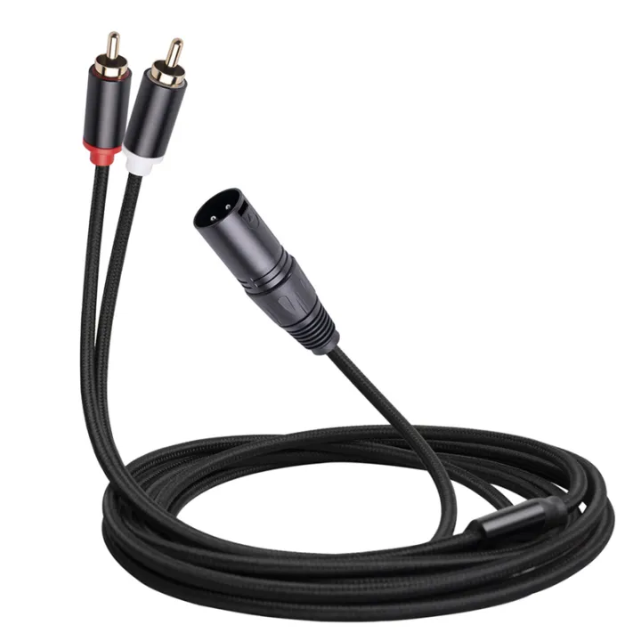 Stereo Audio Cable Amplifier Mixing Plug AV Cable 1M | Daraz.lk