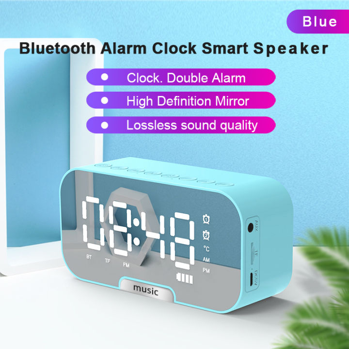 D-88/G10/Q5 Wireless Speaker Bluetooth 5.0 Speaker Mirror Alarm Clock ...