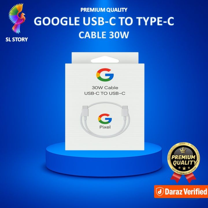 Type-C To Type-C Super Fast Charging Working Google Cable 1M Google USB-C cable, Type-C to Type ...