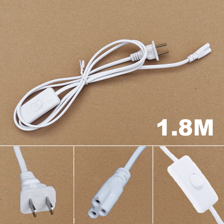 T8 T5 2/3pin Integrated Led Lamp Connector 6ft 1.8m Plug Connection ...