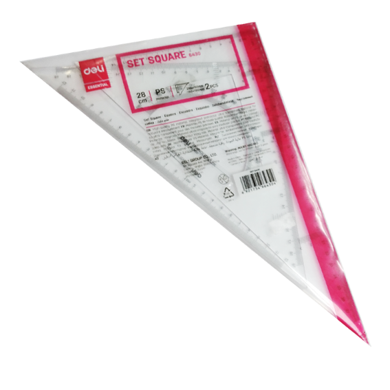Deli Set Square 28 cm No 6430 (2 pcs) for Engineers and Architects ...