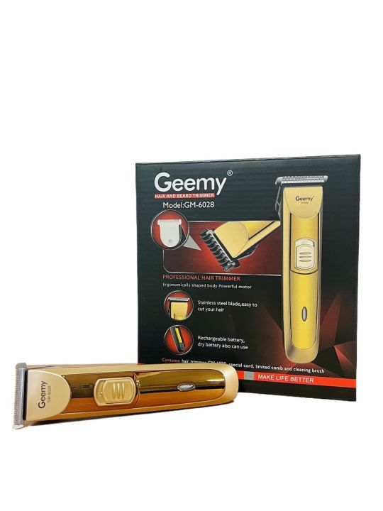 Geemy Gm-6028 Professional Rechargeable Hair Trimmer / Clipper | Daraz.lk