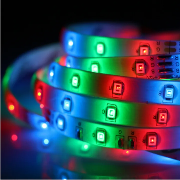 SMD 2835 LED Strip DC5v 12v white warm RGB 60LED/m flexible low-power ...