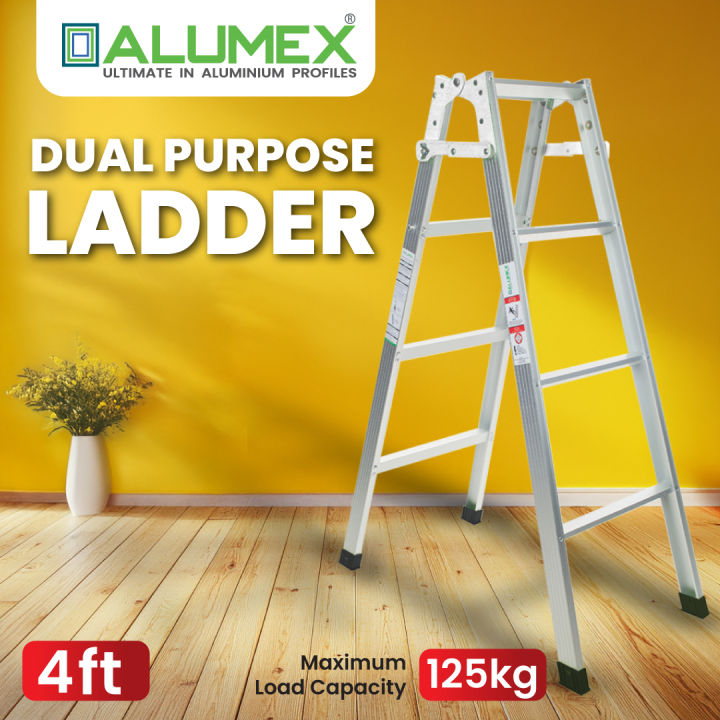 Alumex Dual Purpose Fordable Aluminium Ladder - 4 Feet | Daraz.lk