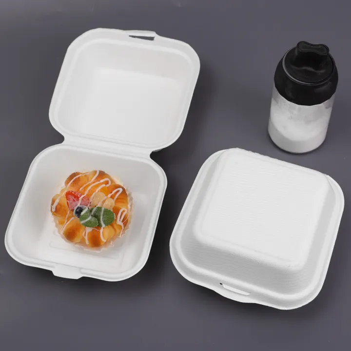 【WEJA】Disposable Pulp Lunch Box Hamburger Box Net Red Bento Cake Box ...