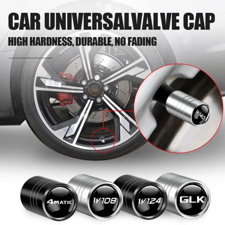 4PCS Metal Car Styling Wheel Tire Valve Caps for Mercedes Benz AMG W108 ...