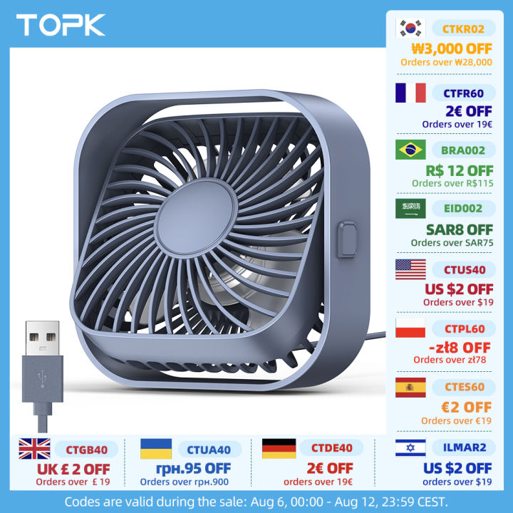 Mini Portable Fan USB Desk Fan Table Strong Airflow &Quiet Operation 3 ...