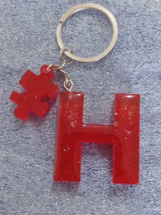 Hand Made Resin Letter Key Tag Letter H | Daraz.lk