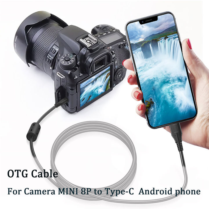 Linman OTG Cable for Camera Type-C to MINI 8P B ; Android phone ...