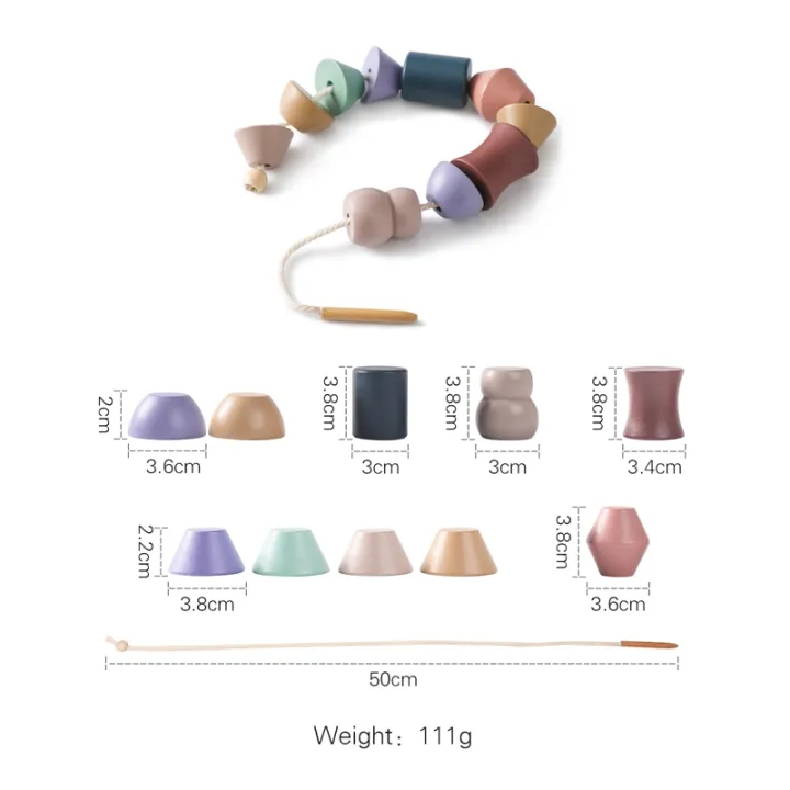 Kid Montessori Toy Wooden Animal Balance Blocks Board Game Educational ...