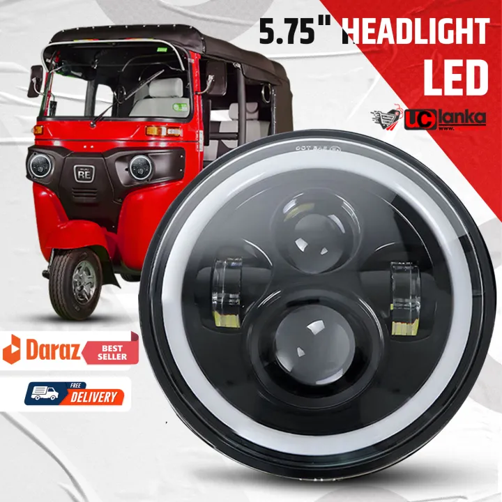 1pcs Three Wheel Headlight Round Shaped 5.75 inch LED Headlight for Tuk ...
