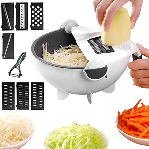Magic Rotating Vegetable Cutter, Cut Vegetables and fruits, Multi ...