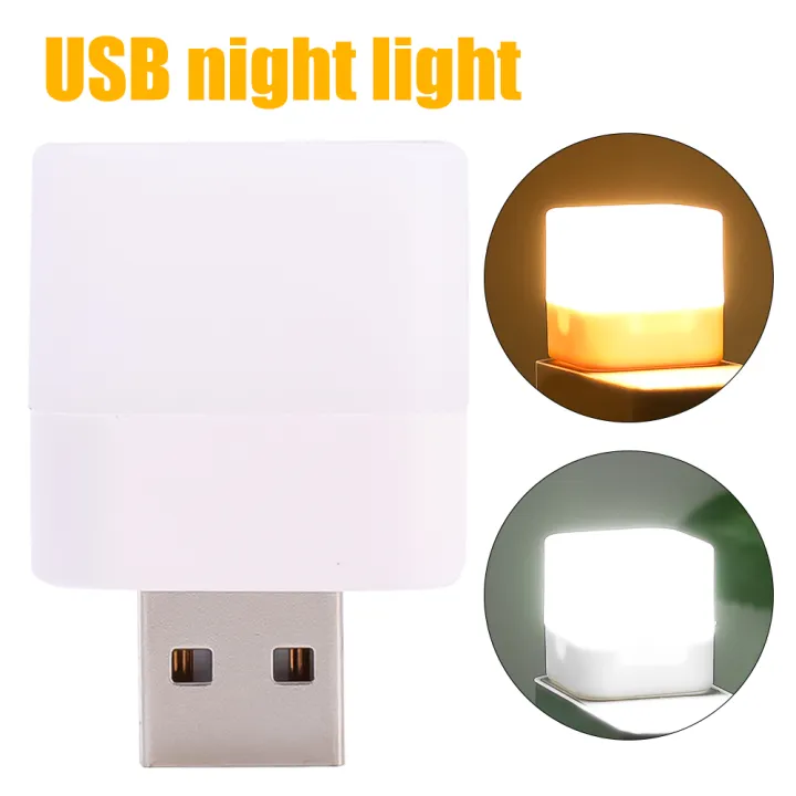 1/5/10pcs USB Night Light Mini LED USB Plug Lamp Book Lights Small Square Reading Eye Protection ...
