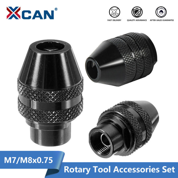 XCAN Drill Chuck M7 M8 0.3-3.2mm Keyless Impact Driver Adaptor Electric ...
