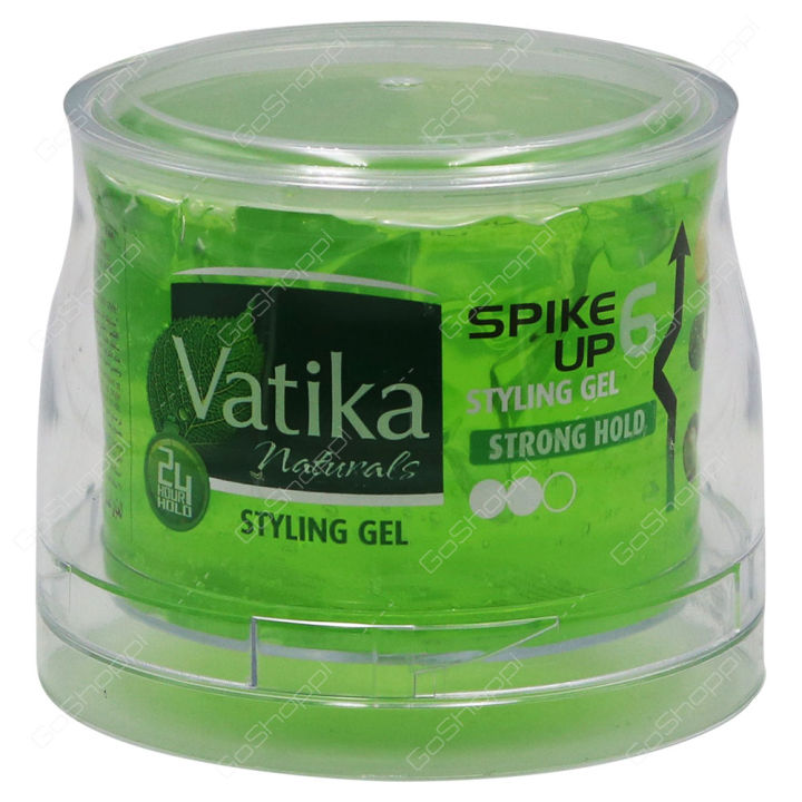 Vatika Naturals Strong Hold Spike Up 6 Styling Hair Gel Green 200ml ...