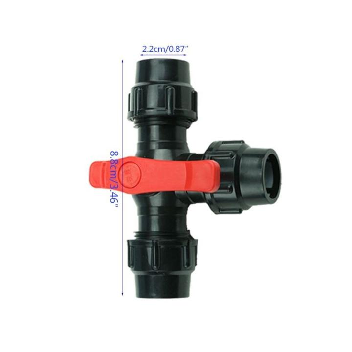 PE three-way quick connect valve plastic valve T-type valve inner ...