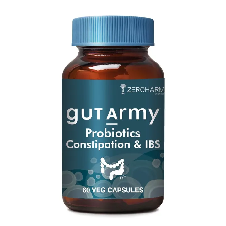 ZEROHARM Gut Army Probiotics Constipation & IBS - With Prebiotics ...
