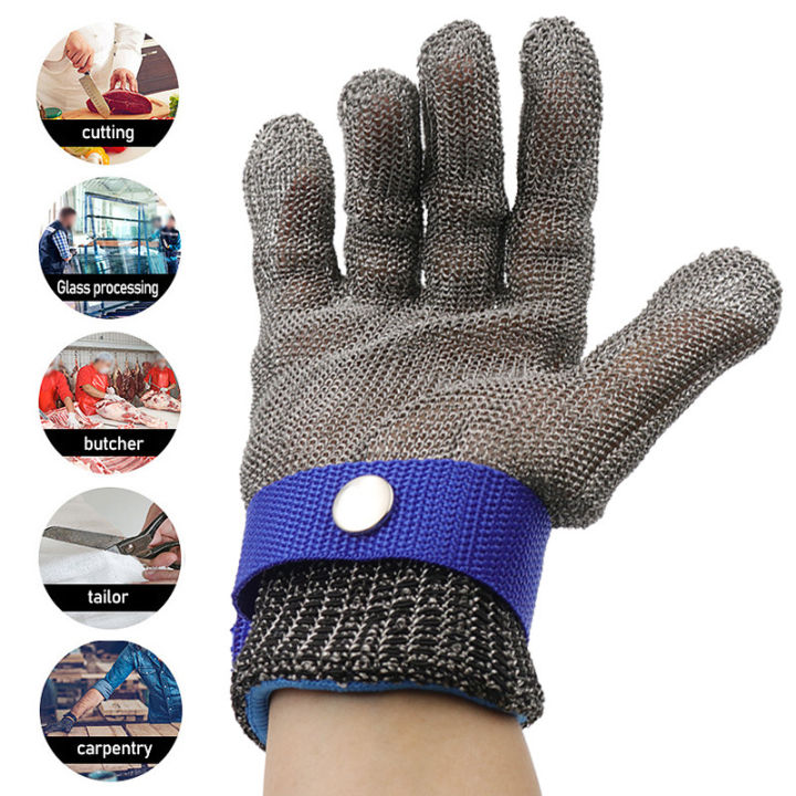 【NEW】 Anti-Cut Gloves Safety Cut Proof Stab Resistant Stainless Steel ...