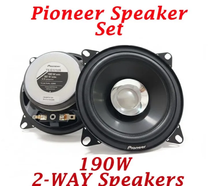 Pioneer 190W Car Audio Speaker System – Deep Bass, Clear Treble & High ...