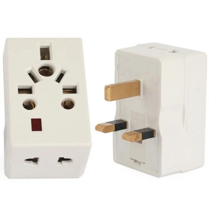Universal Multi Plug Adapter - 13A Multi Plug - Multi Socket - 13A Square Pin - Travel Adapter ...