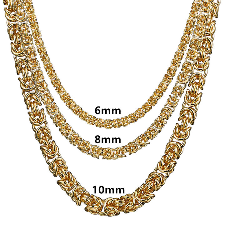 【Unlimited repurchase】6/8/10mm wide stainless steel single-link chain ...