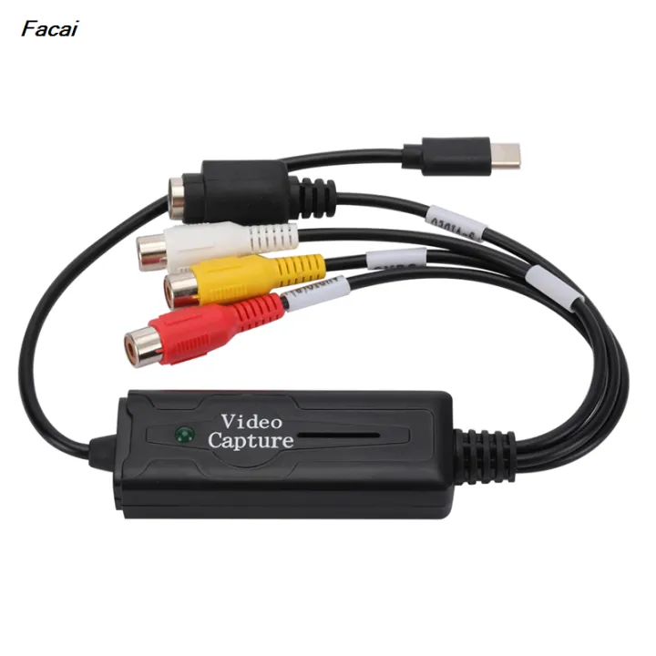 Facai USB Type C to RCA Cable Adapter Converter Audio Video Capture ...