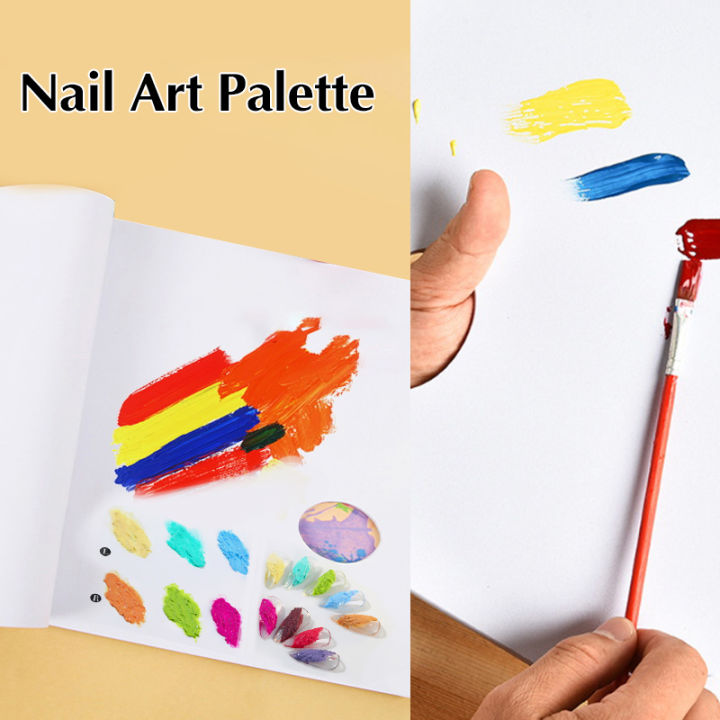 Disposable Tinting Glue Paper Tearable Nail Toning Palettes Nail Polish ...