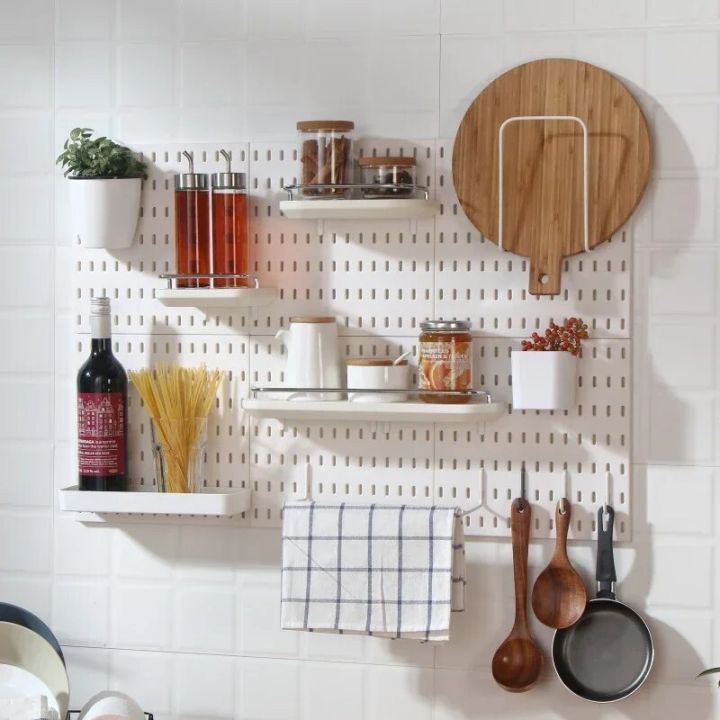 DIY Free Combination Pegboard Dish Rack Kit Hole Board for Wall Kitchen ...