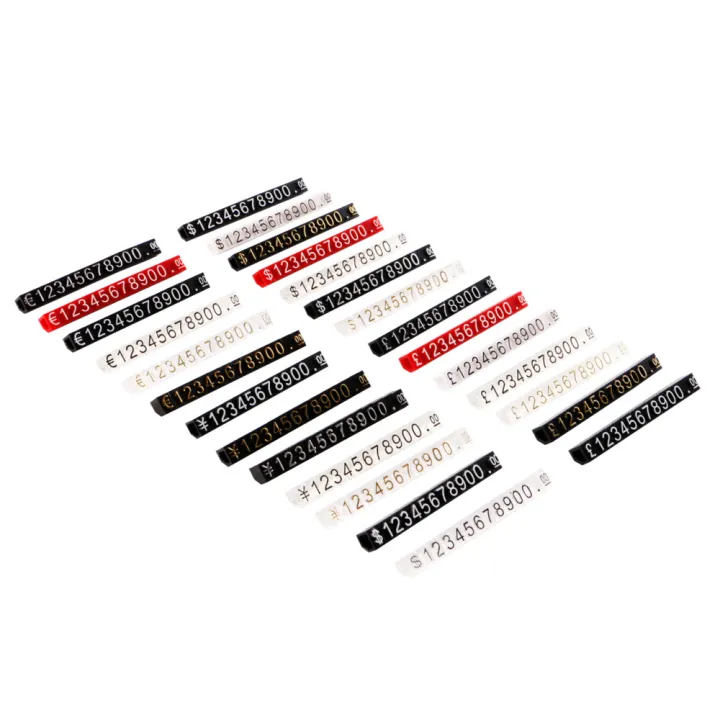 4x6mm Price Tags Number Zero Price Combined Label Letter Cubes 24 ...