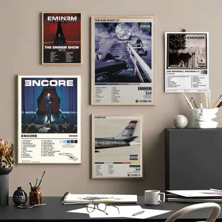 Super Rapper Eminems Self-adhesive Art Poster Fancy Wall Sticker for ...