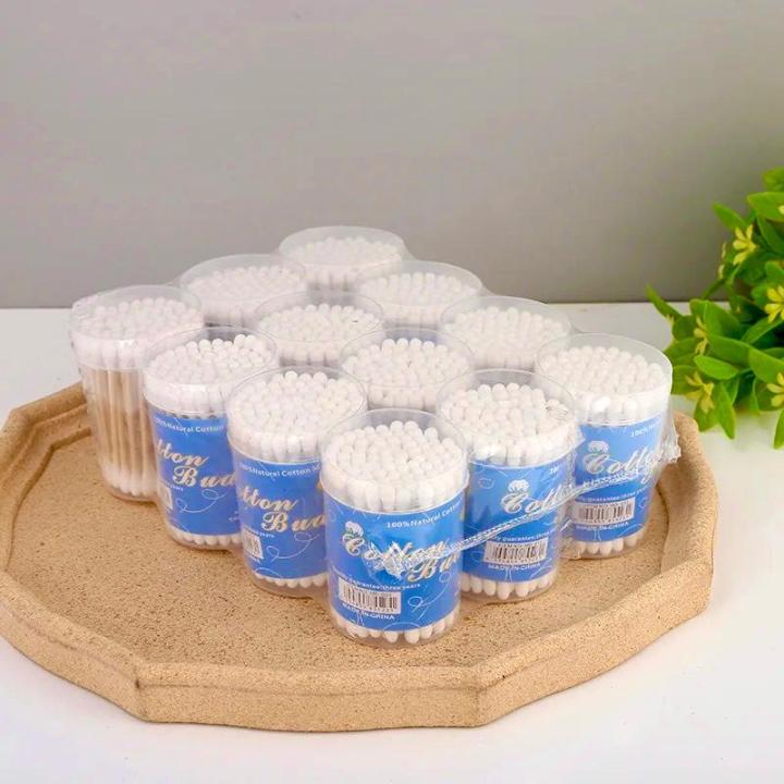 1200 PCS/Pack Double Head Swabs Women Makeup Cleaning Cotton Swab Nose ...