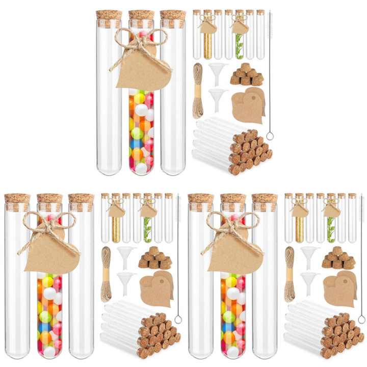 90 Pcs Test Tubes, Test Tubes with Corks Glass Test Tubes 20 X 150mm ...