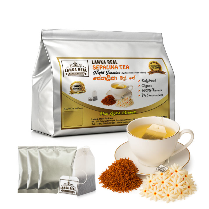 Organic Sepalika Tea (Night Jasmine) - Pure - 25 Tea bags | Daraz.lk