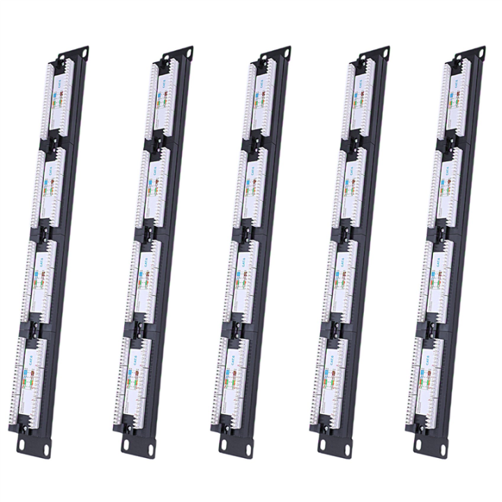 10X UTP 24 Port Rj45 Patch Panel Rack Cable Wall Mounted Bracket ...
