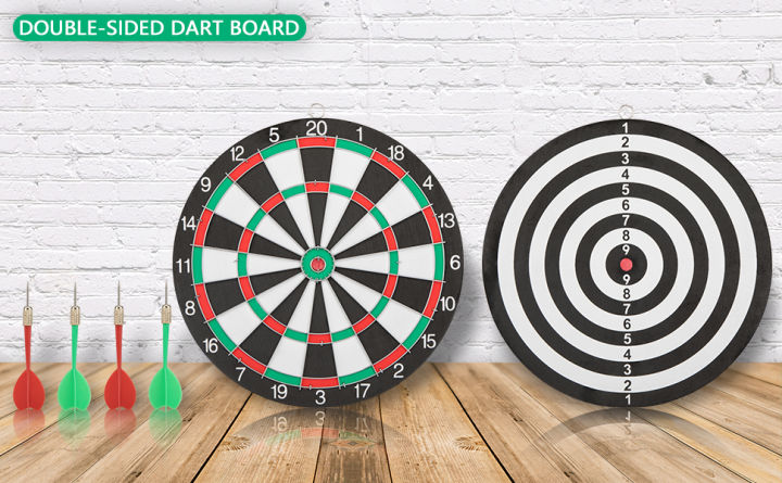 Darts board Double Sided Dart Board Set with 4 Darts | Daraz.lk