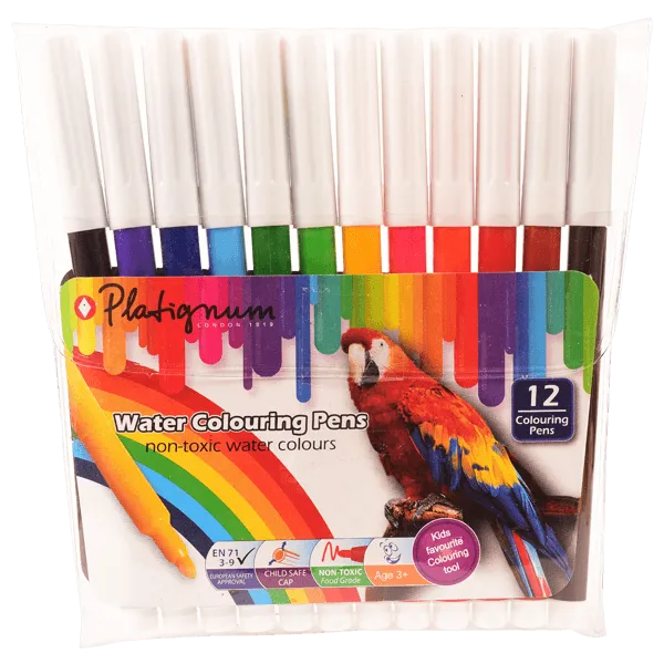 Platignum Water Colouring Pen 12 Colour Pack | Daraz.lk