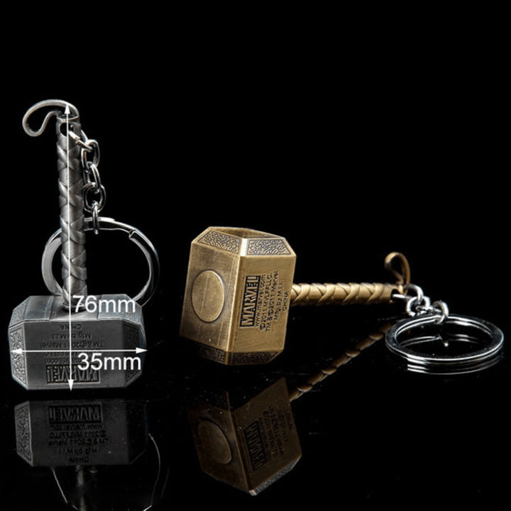 Gold & Silver Avengers Thor Hammer Endgame Weapon Pendant | Daraz.lk