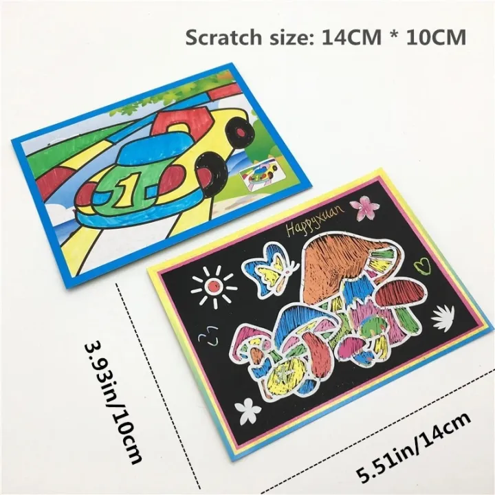 Believesinkinte 20pcs/Set Drawing Board Magic Scratch Art Child ...