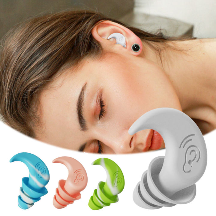 JM Soundproof Noise Reduction Ear Plugs Sleep Professional Silicone ...
