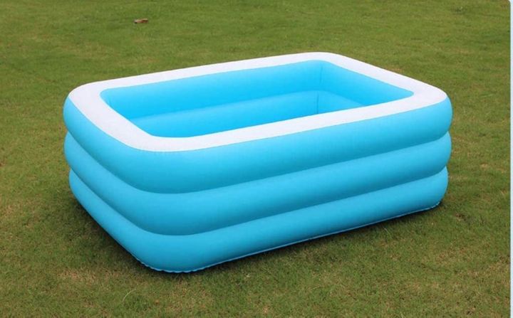 Inflatable Swimming Pool Rectangular Swimming Pool for Toddlers, Kids ...