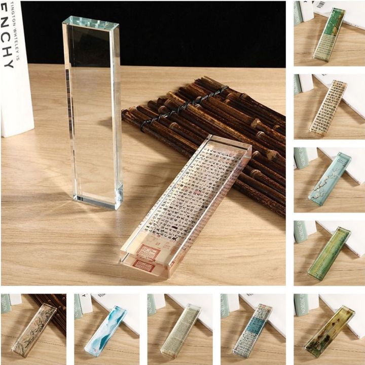 Functional Heavy Enough Clear Paperweight Rectangle Pressing Paper Flat ...
